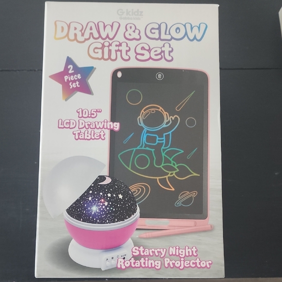 G-kids | Toys | Pink Lcd Drawing Tablet And Starry Night Projector Set ...